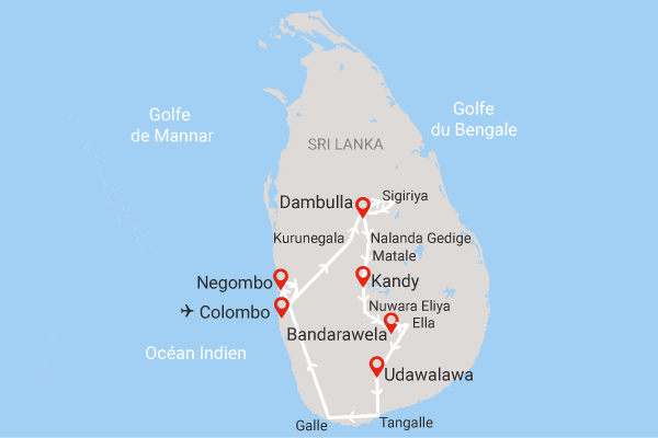 Circuit Ceylan, Perle de l'Océan Indien (privatif) (Sri Lanka)